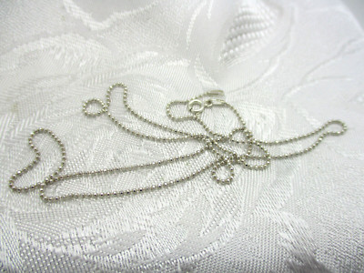 ESTATE JEWELRY 925 KA 1772 ITALY STERLING SILVER BEAD CHAIN NECKLACE 19 ...