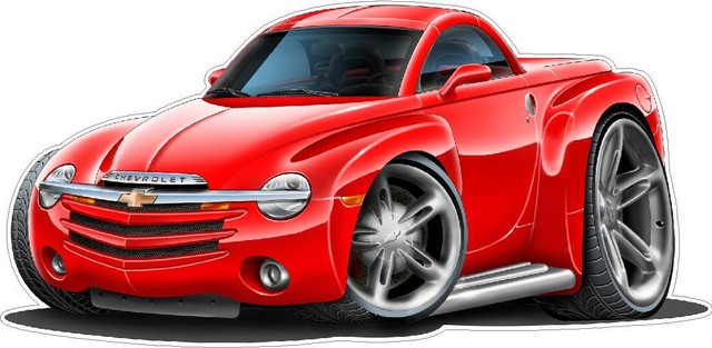 2004 Chevy SSR Hardtop or Convertible Wall Decal Game Room Graphics ...