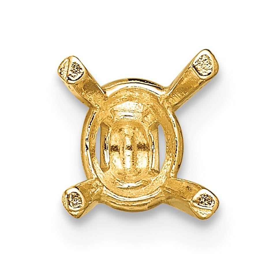 14K Gold 4 Prong Oval Peg Tapered Setting 8mm | eBay