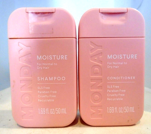 MONDAY MOISTURE Shampoo & Conditioner Haircare Set 1.69oz/50mL Each | eBay