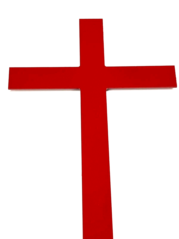 Metal Cross Christian Mailbox Flag Painted Red CNC Metal Art Hardware ...