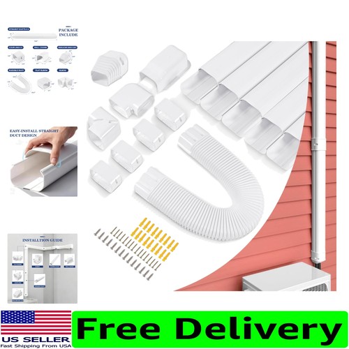 10Ft Mini Split Line Cover Kit – Protects Pipes & Enhances Aesthetics ...