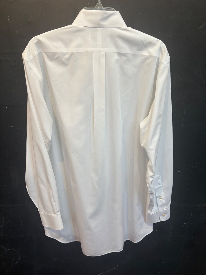 Paul Fredrick Dress Shirt Mens 16 - 34 White Non-Iron 2-Ply Cotton ...