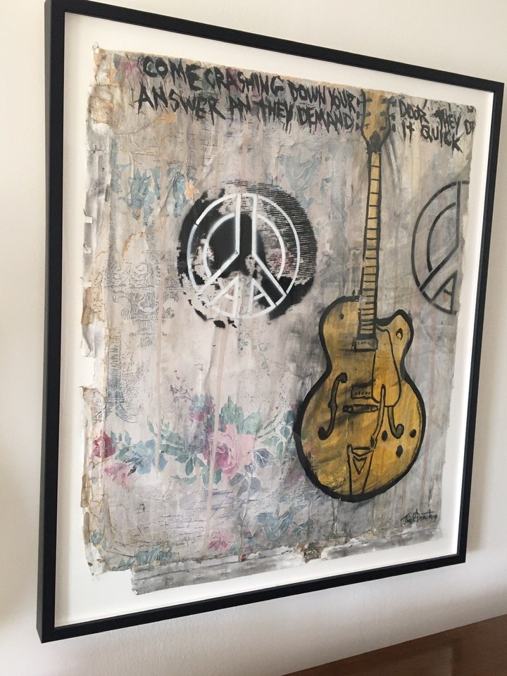 TIM ARMSTRONG RANCID Shepard Fairey 11th HOUR RARE wallpaper Framed ...