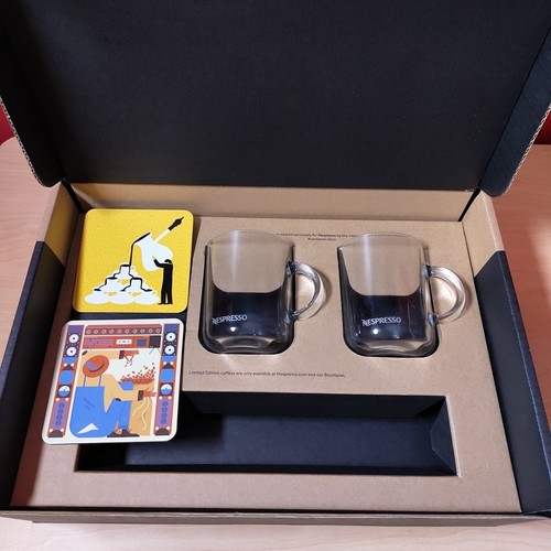 Nespresso Vertuo Welcome Kit Glass Mugs Coasters Konstantin Grcic ...