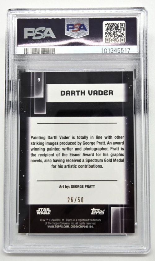 🔥🔥 2021 Star Wars Galaxy Darth Vader Portrait MOJO /50 PSA 9 🔥🔥 | eBay