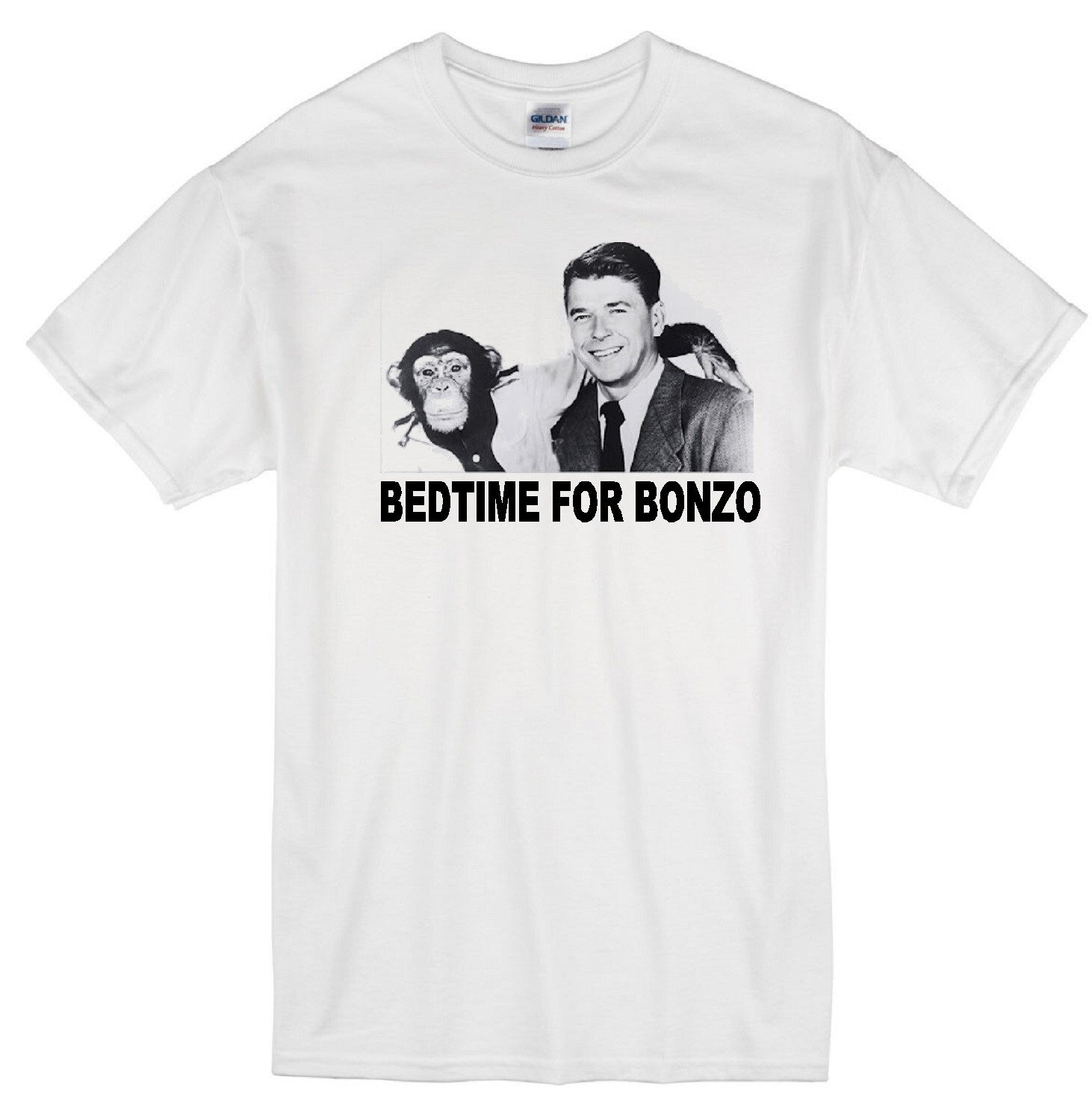 BEDTIME FOR BONZO RONALD REAGAN MOVIE CHIMP MONKEY PRESIDENT RETRO ...