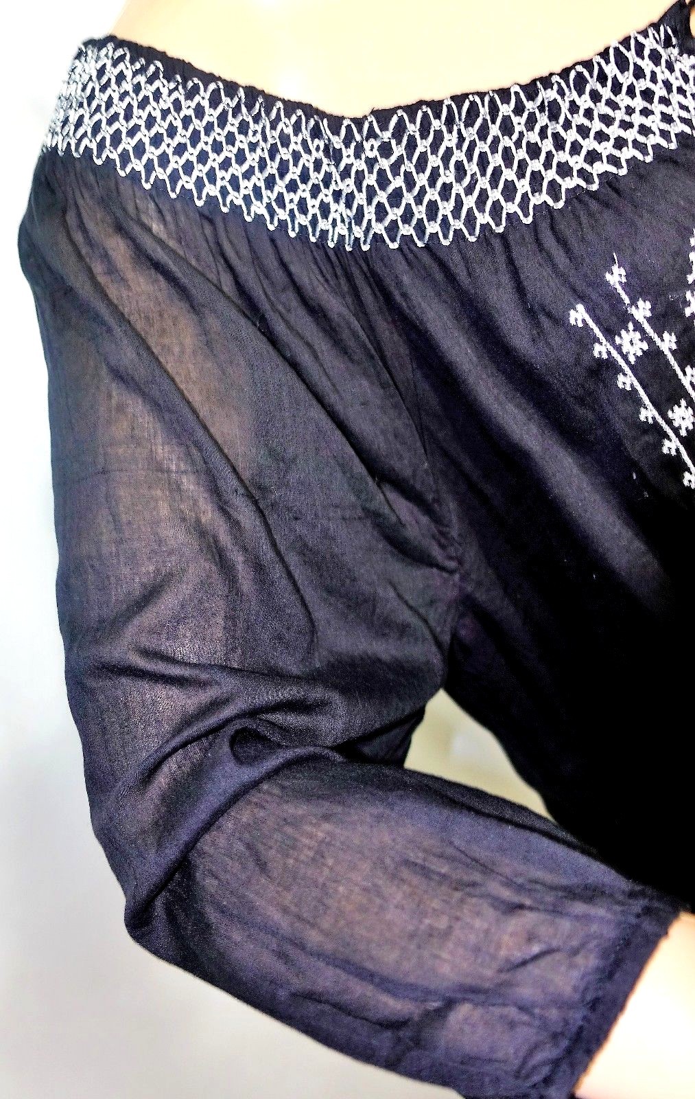 Unique Spectrum Women Plus Size 1x 2x Black Boho Gypsy Lined Cotton ...