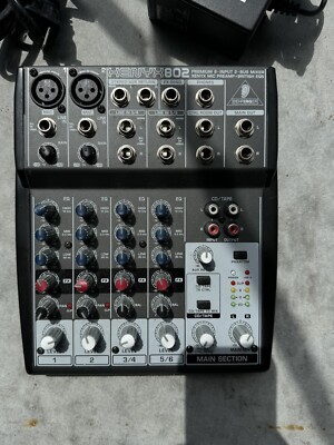 Behringer XENYX Q802USB 8-input 2-bus Mixer **NO POWER CORD , UNTESTED ...