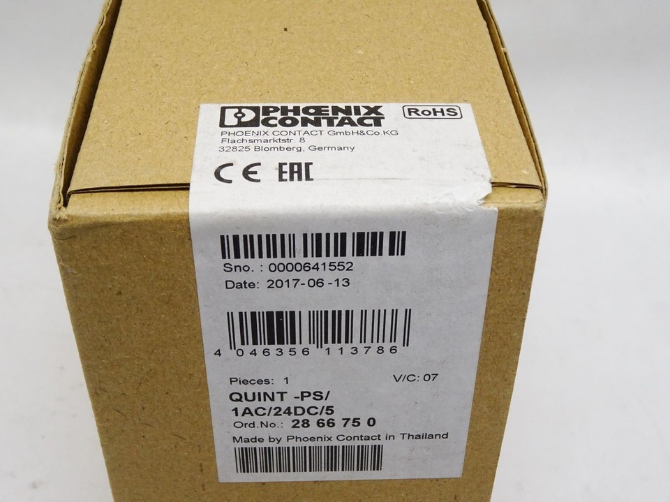 Phoenix Contact 2866750 QUINT-PS/1AC/24DC/ 5 Stromversorgung Neu OVP ...