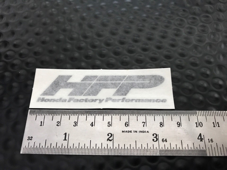 GENUINE OEM HONDA FACTORY PERFORMANCE HFP BLACK DECAL STICKER 3.5"X1 ...