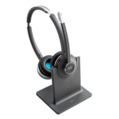 CISCO 562 WIRELESS DUAL HEADSET CUFFIE CON MICROFONO ON-EAR DECT SENZA ...