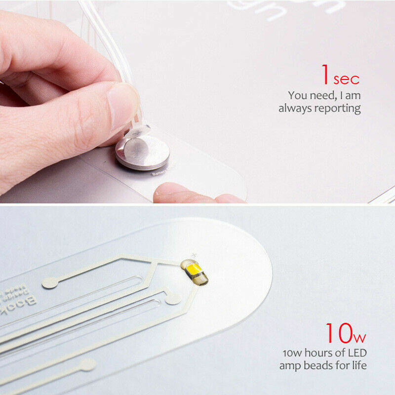 New Mini Book Reading Light LED Flexible Bookmark Light Lamp for Night ...