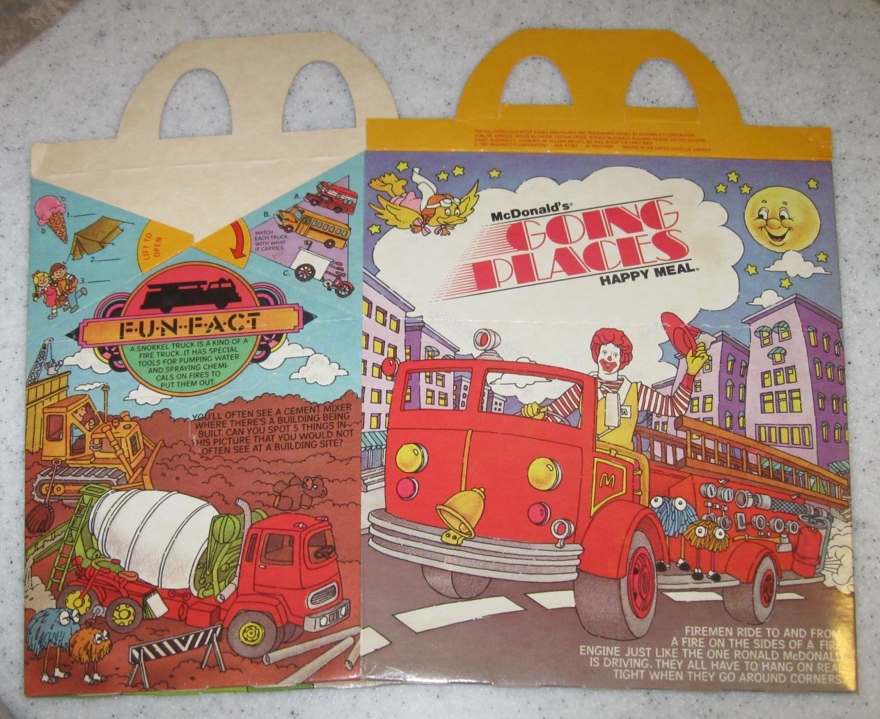 1981 McDonalds Happy Meal Box - Going Places #2 - RARE | eBay