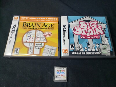 Lot Nintendo DS Games: Brain Age, Big Brain, Kids Learn Math | eBay