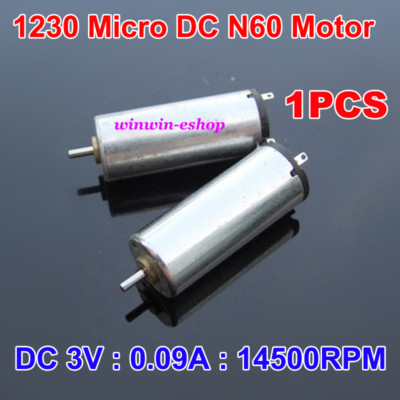 DC 3V 14500RPM High Speed 1230 Micro DC Motor N60 12mm Cylindrical Mini ...