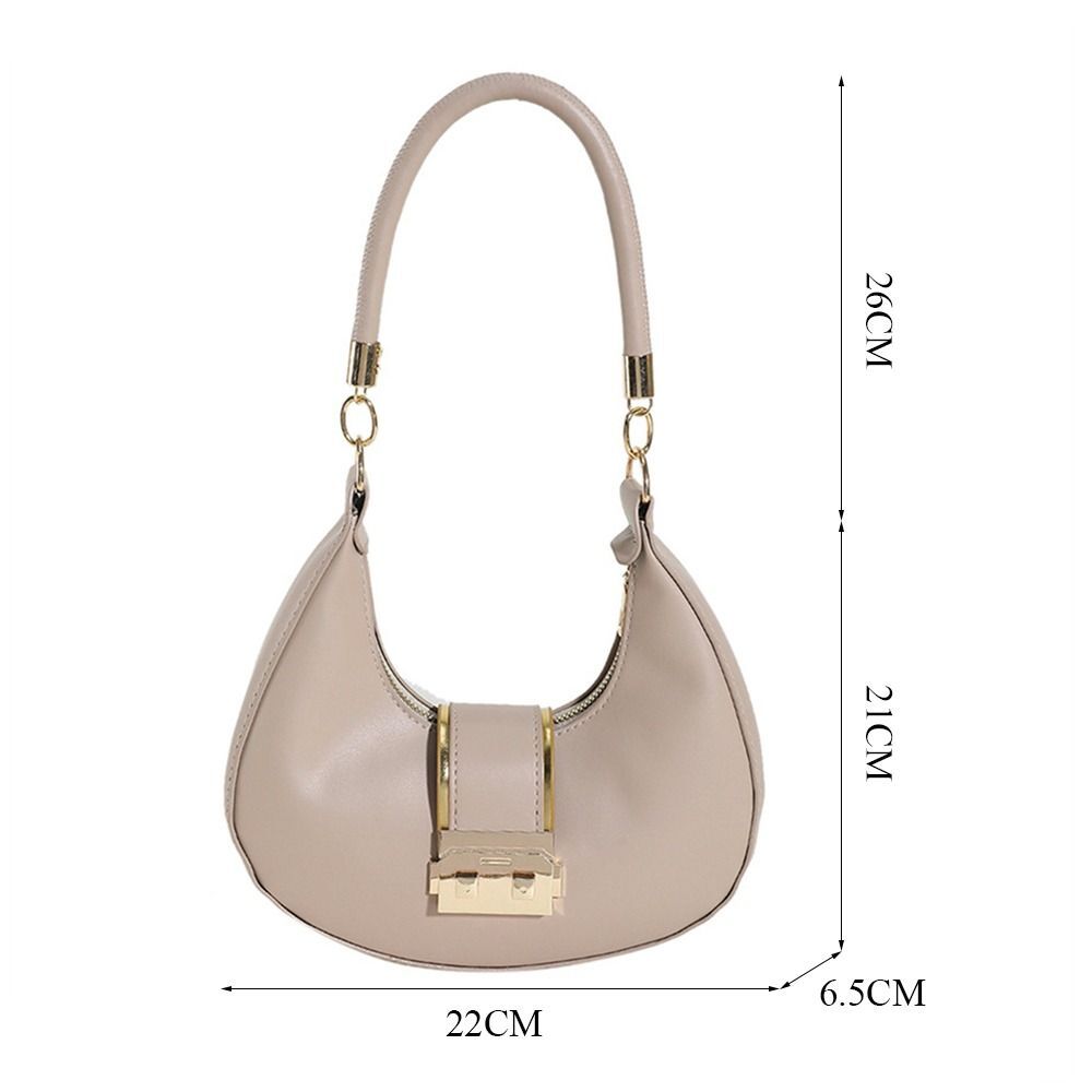 Solid Color Shoulder Bag PU Leather Handbags Stylish Purses Women ...