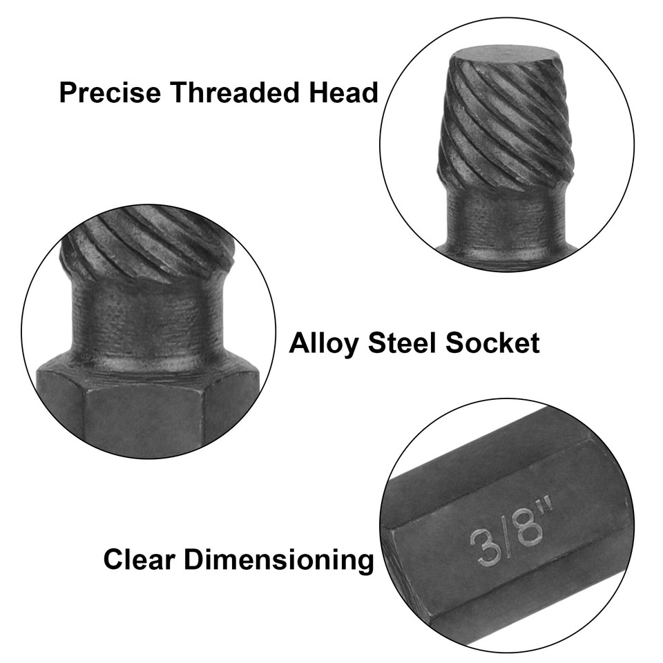 10Pcs/Set Hex Shank Damaged Screw Extractor Kit Easy Removal of Broken ...