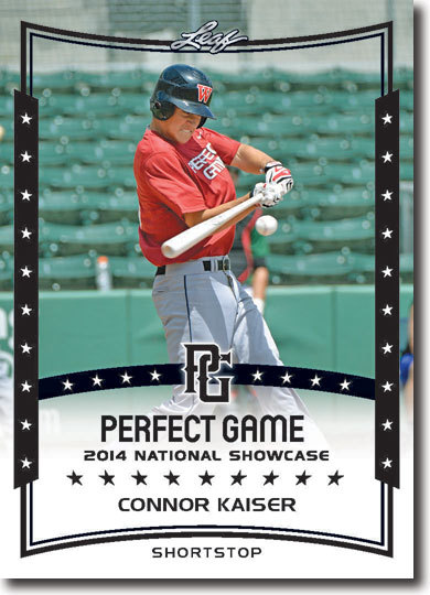 CONNOR KAISER Pittsburgh Pirates 2014 Leaf *PERFECT GAME* Baseball ...