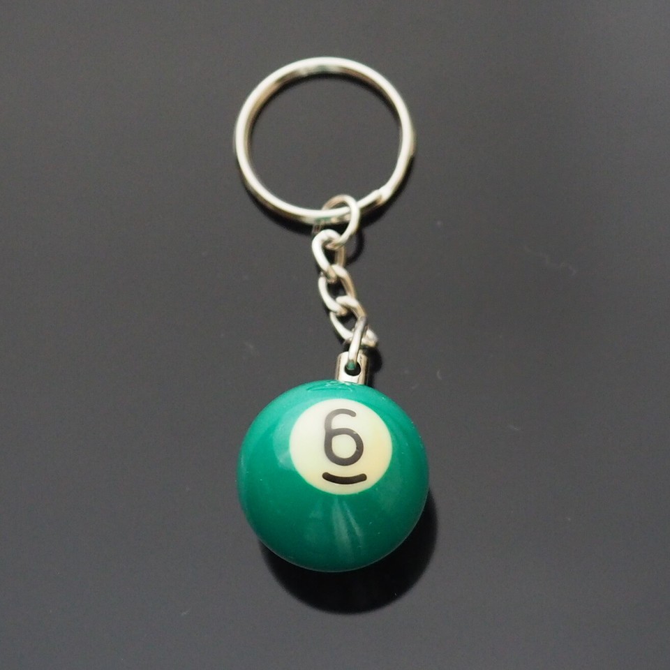 1x Billiards Table Pool Ball Keychain Cool Player Gift - Choose Numbers ...
