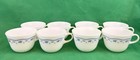 Pyrex Corning Ware MORNING BLUE Milk Glass Coffee Cups Set Of 8 ...