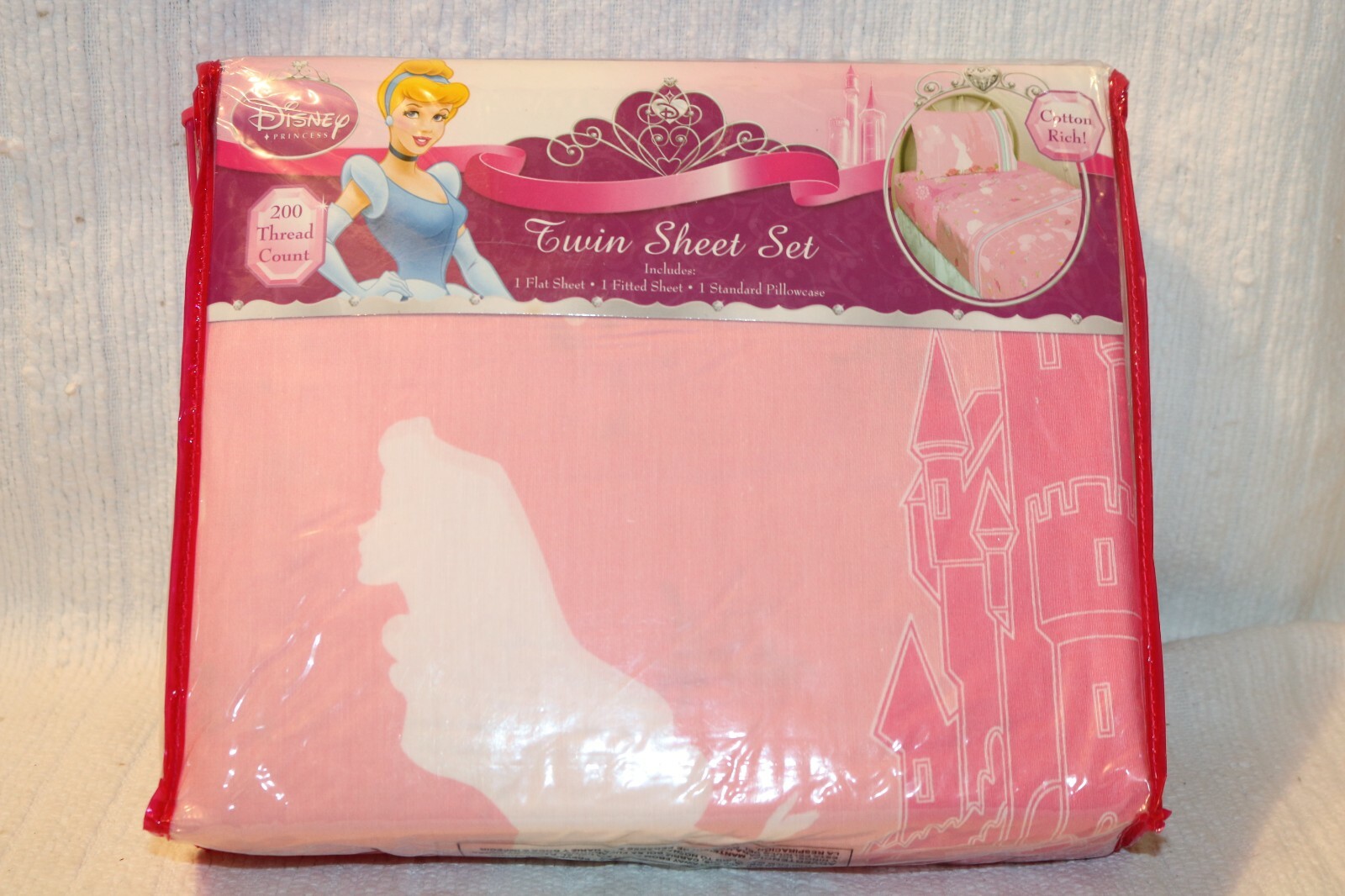 Disney PRINCESS Twin Bed Sheet Set, 200 Thread Count, Cotton Rich ...