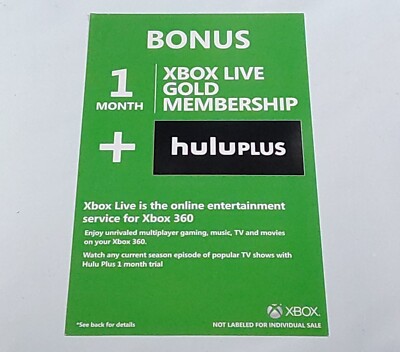 XBOX LIVE 1 MONTH GOLD SUBSCRIPTION CARD (GPC) XBOX 360 / ONE / SERIES ...
