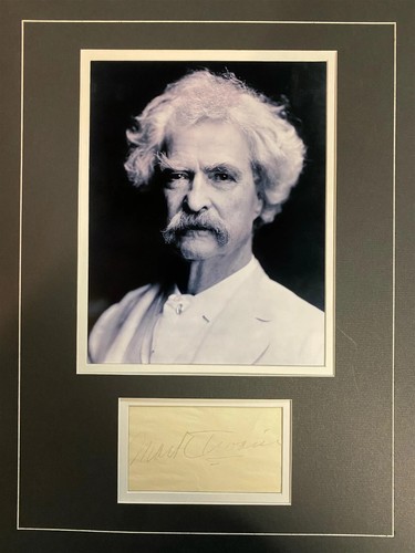 Mark Twain Signed Display ICZ Dave Norman Autograph COA Samuel ...