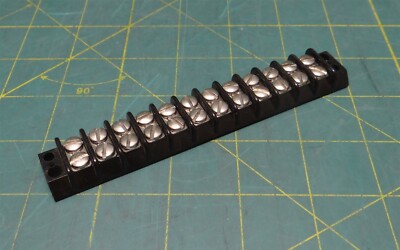 Marathon Double Row Barrier Marine Grade Terminal Block, 12 Position, 5 ...