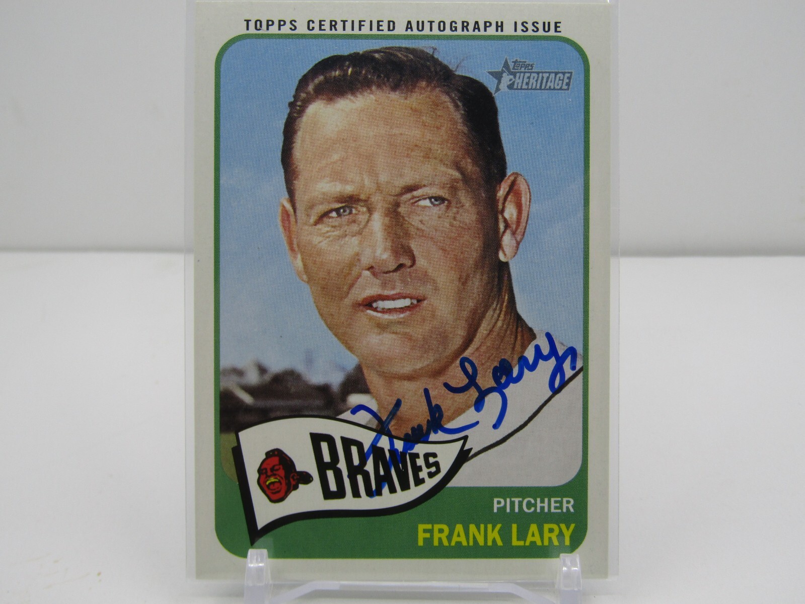 FRANK LARY 2014 TOPPS HERITAGE REAL ONE AUTOGRAPH AUTO- BRAVES!! | eBay