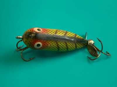 Vtg Heddon Fishing Lure "Tiny Torpedo" Gamefish Double Treble Hooks ...