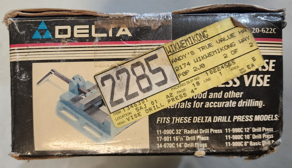 New Delta 4" Drill Press Vise #20-621 In Box | eBay