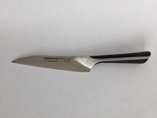 Calphalon Katana Series 5-1/2" Serrated Utility Knife, VG-1 Japanese ...