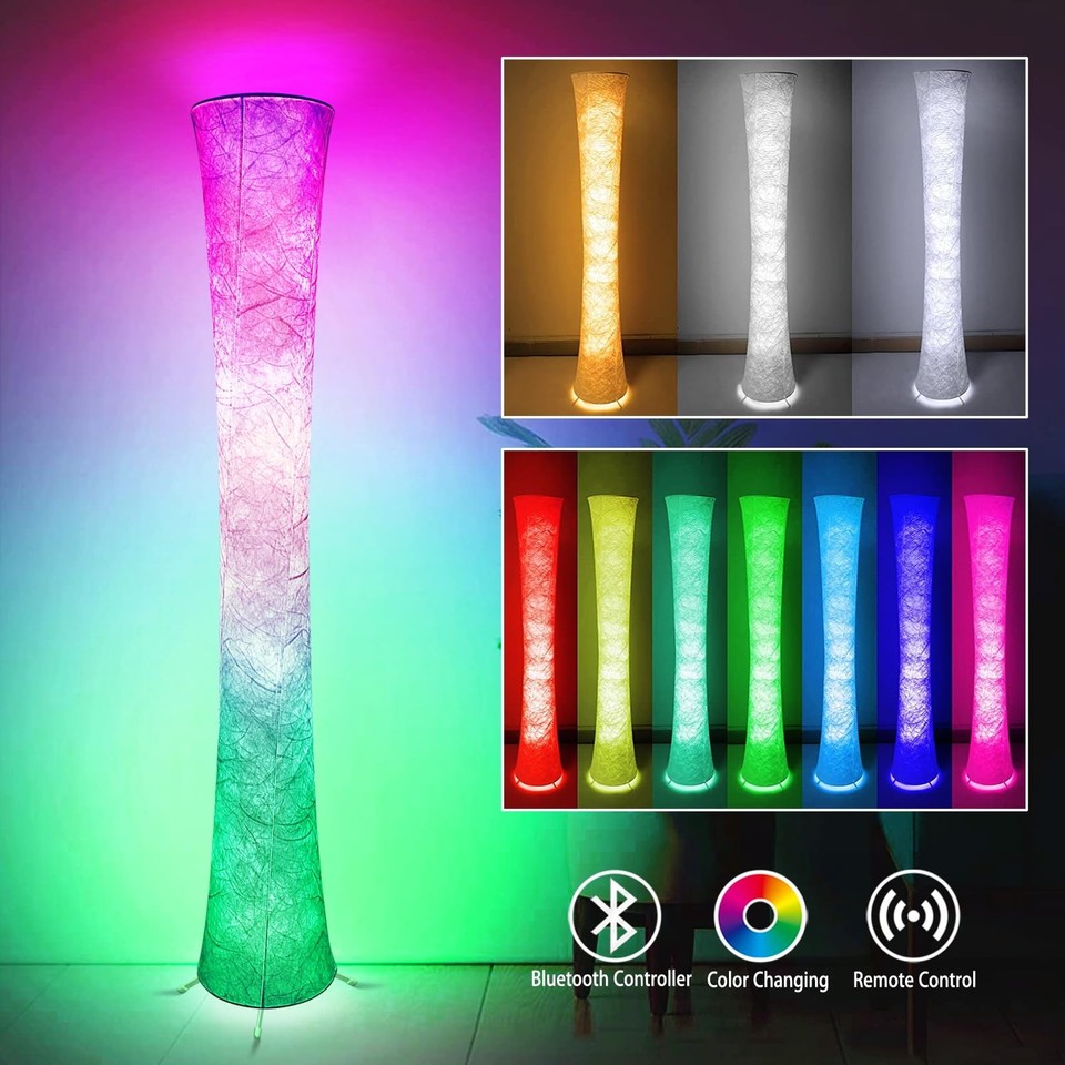 Floor Lamp, RGB Color Changing Led Smart Lamp, Music Sync, APP Remote ...