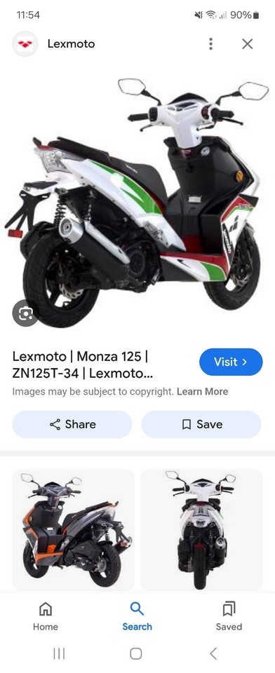 lexmoto monza 125cc Scooter Red/white/green Colour | eBay UK