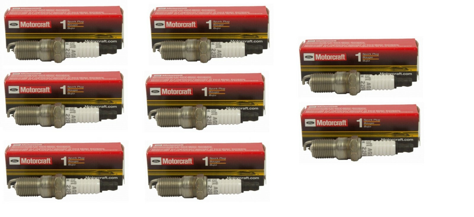 Set of 8: New OEM Ford Motorcraft SP405 Platinum Spark Plugs AGSF22FM1 ...