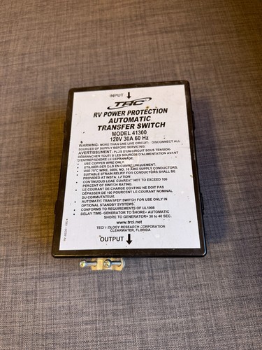 TRC RV Power Protection Automatic Transfer Switch | 30 Amp | Model ...