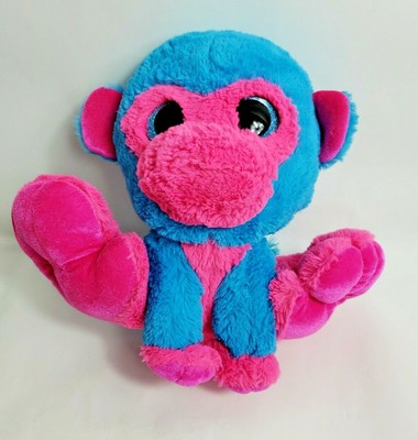 Ideal Toys Direct Monkey Neon Pink Blue Long Furry Tail 8" body 17 ...