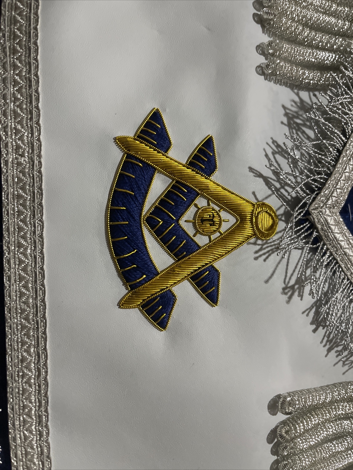 SUPERB MASTER APRON BLUE SILVER MASONIC PAST MASTER REGALIA | eBay