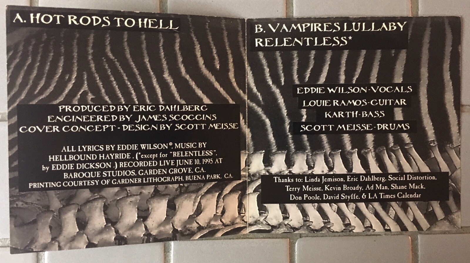 Hellbound Hayride Hot Rods To Hell 7” Black Vinyl Single Psychobilly ...