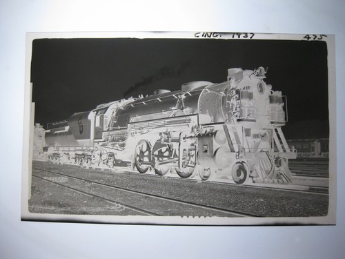 CHESAPEAKE & OHIO RAILROAD STEAM ENGINE 475 ORIGINAL 1937 NEGATIVE | eBay