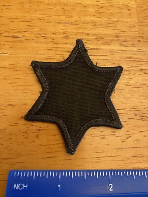 US Army 6th Infantry Division Red 6 Pointed Black Star Patch INV5219 | eBay