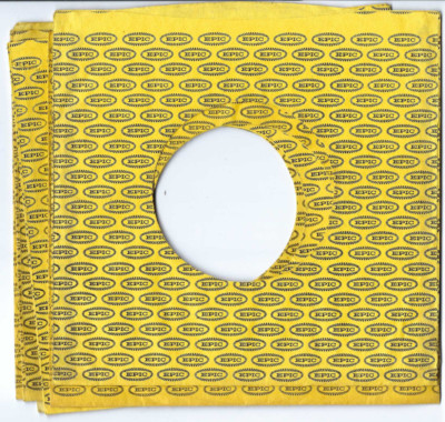 Lot of 6 EPIC (Yellow & Black) Records Company 45rpm Paper Sleeves ...