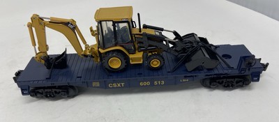 Lionel 6-29442 CSX Flat Car W/ Backhoe Model Railroad Train O | eBay