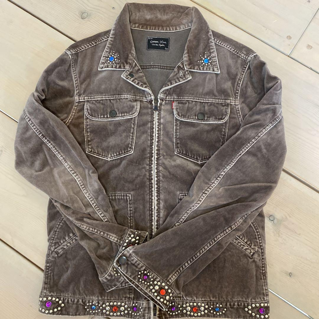 Number Nine Denim Jacket Beaded Unique Design Casual … - Gem