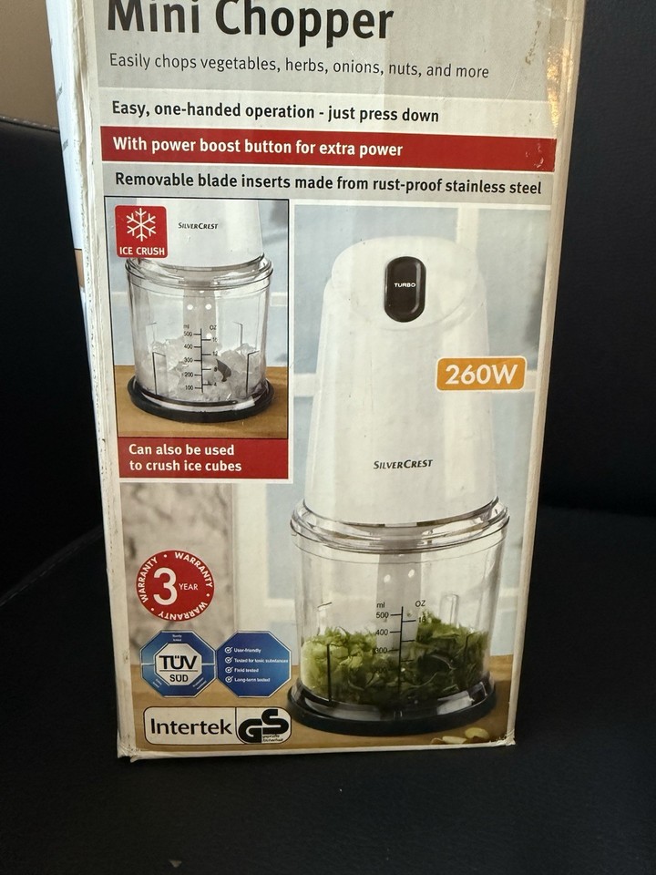 SILVERCREST MINI CHOPPER KITCHEN TOOLS 260W WITH TURBO BUTTON | eBay UK