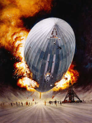 1975 THE HINDENBURG VINTAGE THRILLER MOVIE POSTER PRINT STYLE B 36x27 9 ...