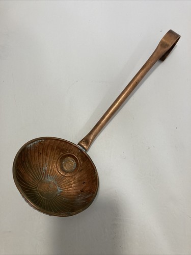 vintage fluted wolverine brass works ladle with 1889 indian head penny ...