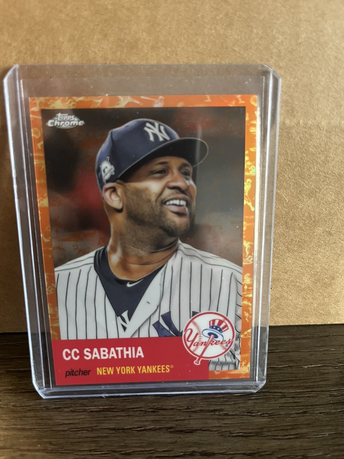 2022 Topps Chrome Platinum Anniversary CC Sabathia Orange Toile /25 | eBay