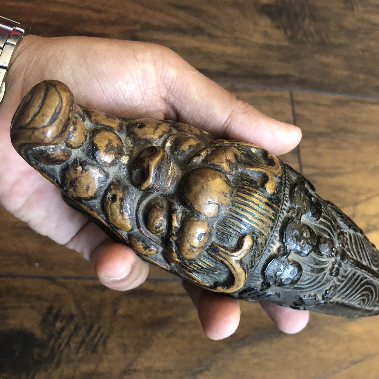 18th Century Antique Tibetan Tantric Instrument Makara Tungwa Ritual ...